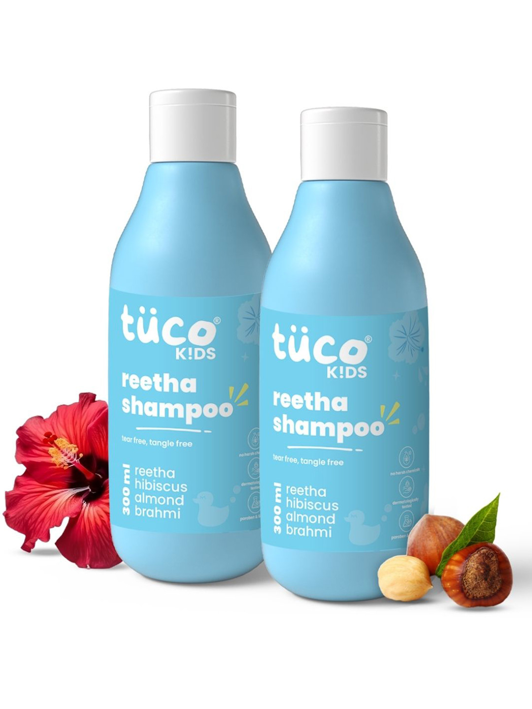 Buy Tuco Intelligent Kids Set Of 2 Reetha Shampoo With Hibiscus 300 Ml ...
