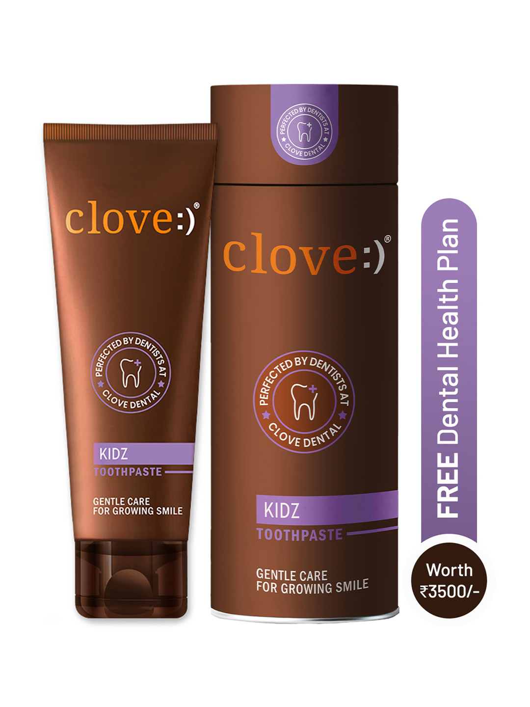 Buy Clove Oral Care Kids Free Dental Plan Every Pack Toothpaste SLS Free For 3+ Years(100 G ...