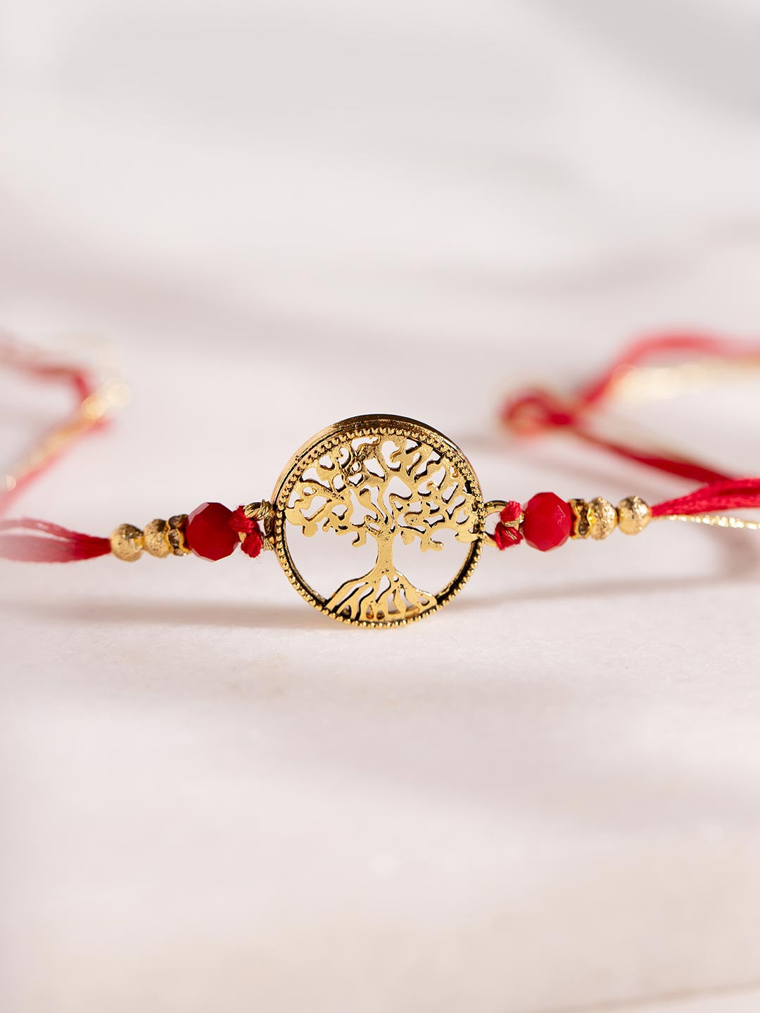 Buy Voylla Tree Of Life Beaded Thread Rakhi With Roli Chawal - Rakhi ...