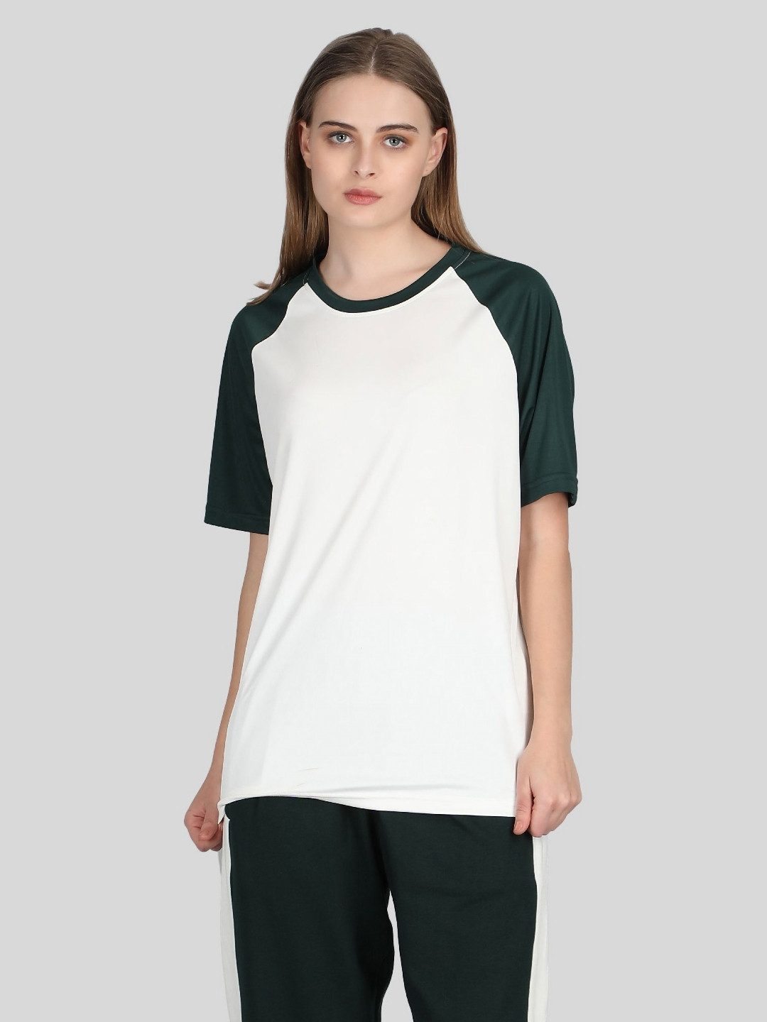 Buy Raxedo Women Raglan Sleeves Relaxed Fit Oversized Tshirt - Tshirts ...