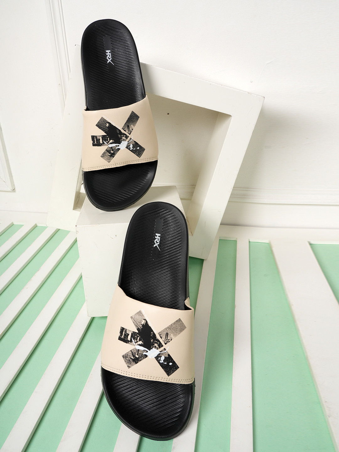 Buy HRX By Hrithik Roshan Unisex Printed Sliders - Flip Flops for ...