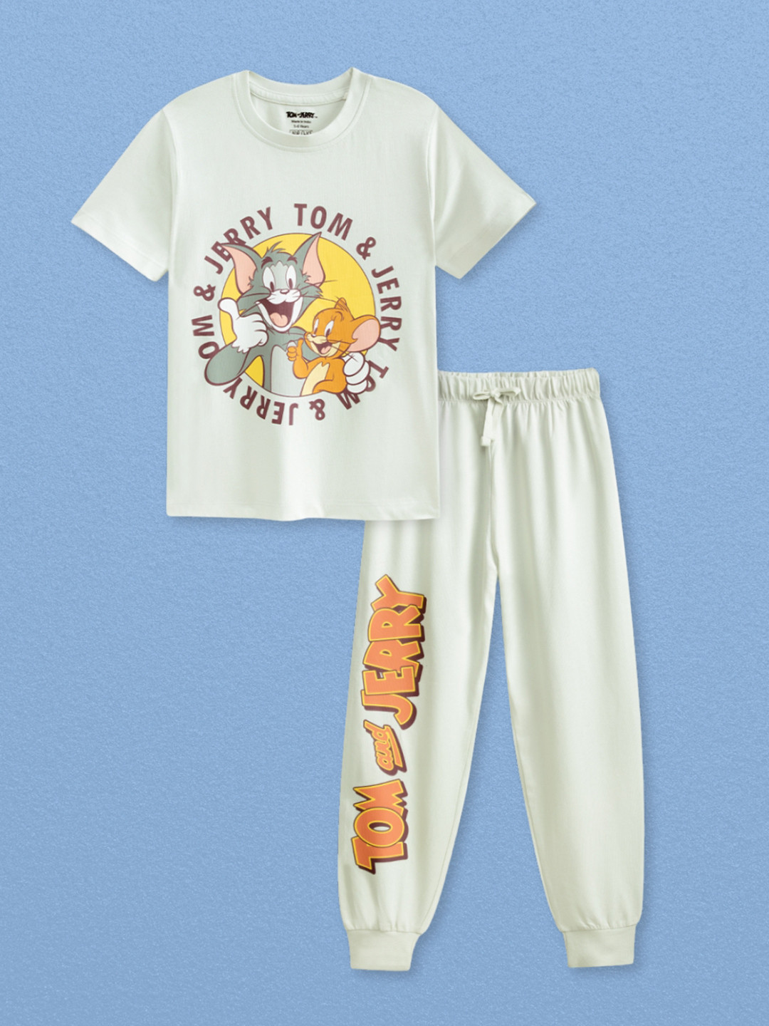 Buy Nap Chief Kids Unisex Tom And Jerry Cheers Printed Relaxed Fit Pure ...