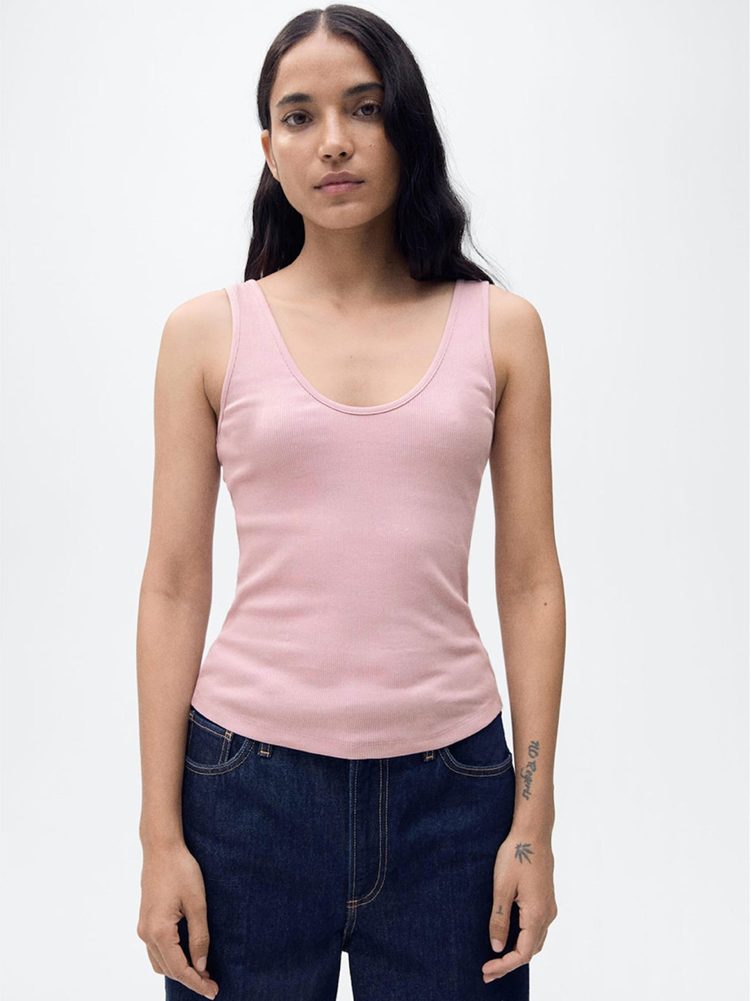 Buy MANGO Ribbed Tank Top - Tops for Women 33271860 | Myntra