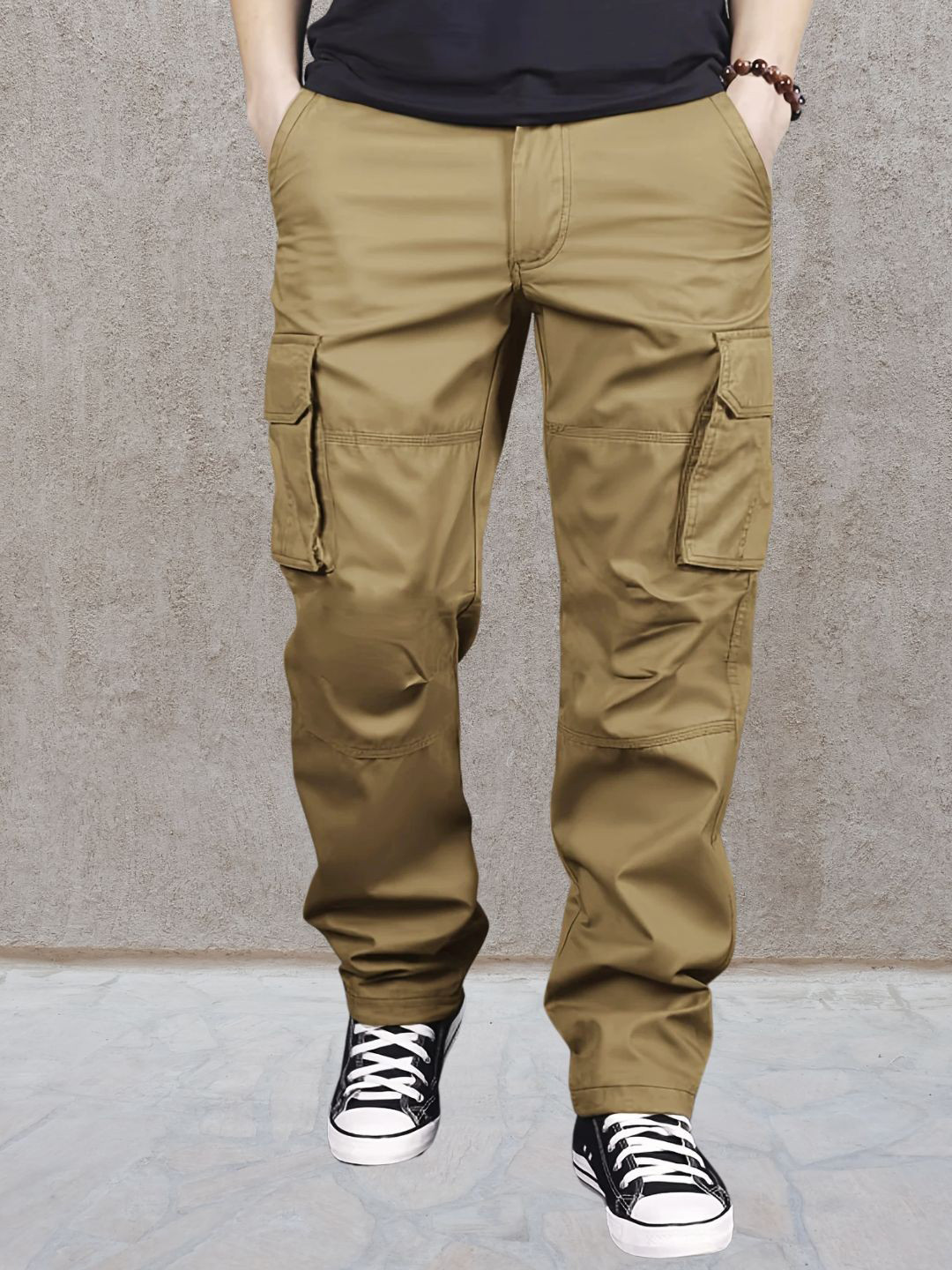 Buy ASHTOM Men Relaxed Mid Rise Cargos Trousers - Trousers for Men ...