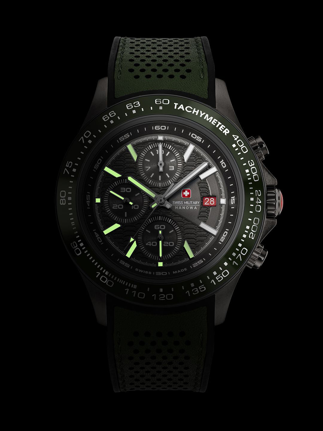 Buy SWISS MILITARY HANOWA Men Textured Dial & Analogue Chronograph ...