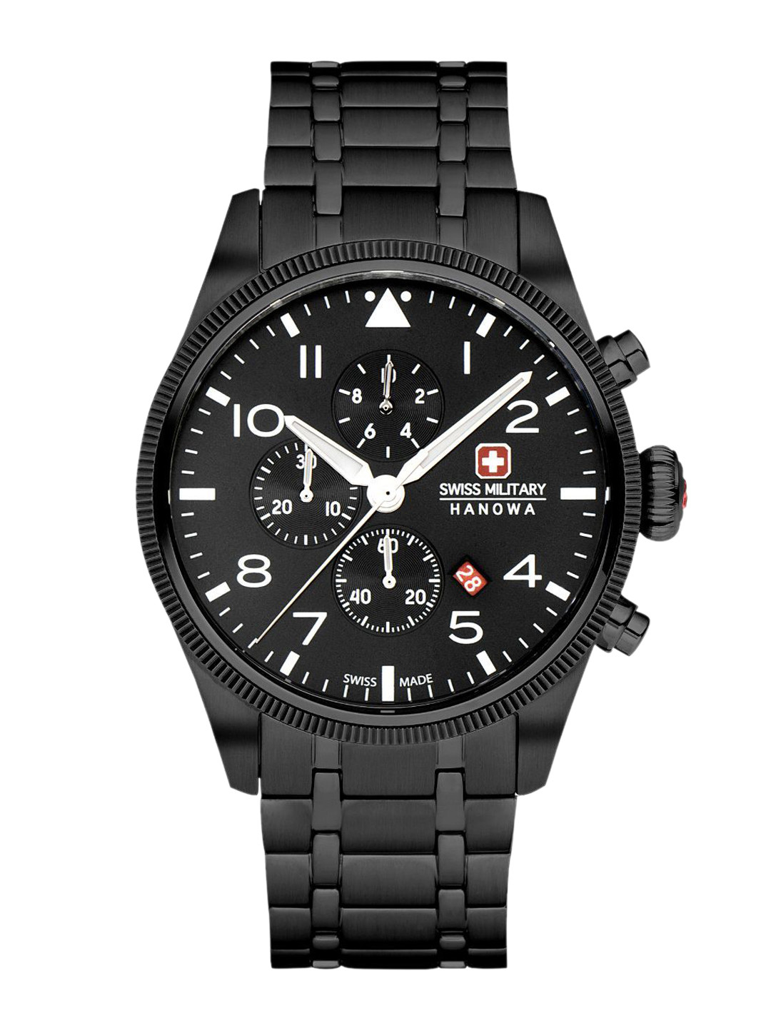 Buy SWISS MILITARY HANOWA Men Dial & Stainless Steel Straps Analogue ...
