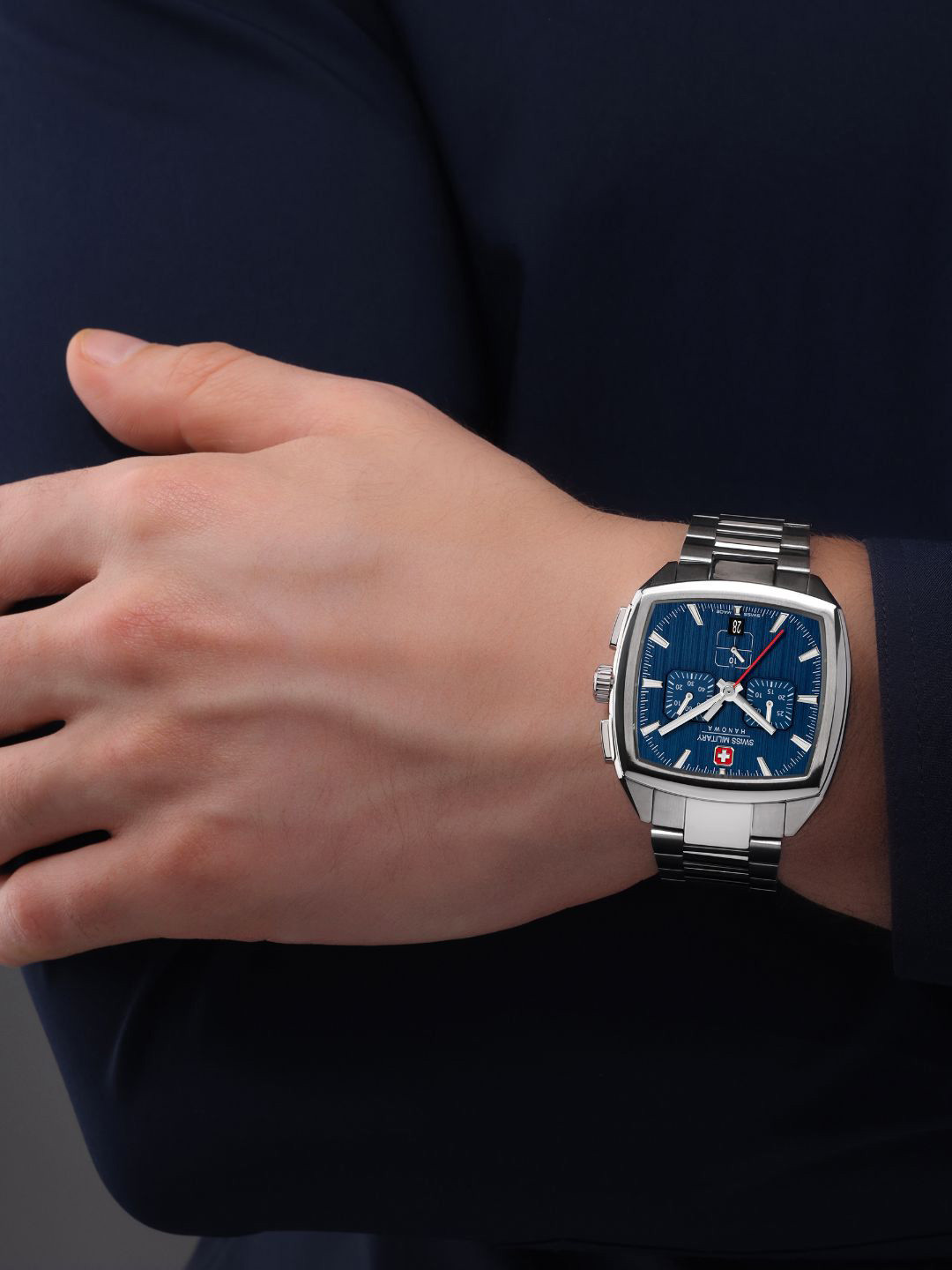 Buy SWISS MILITARY HANOWA Men Dial & Stainless Steel Analogue ...