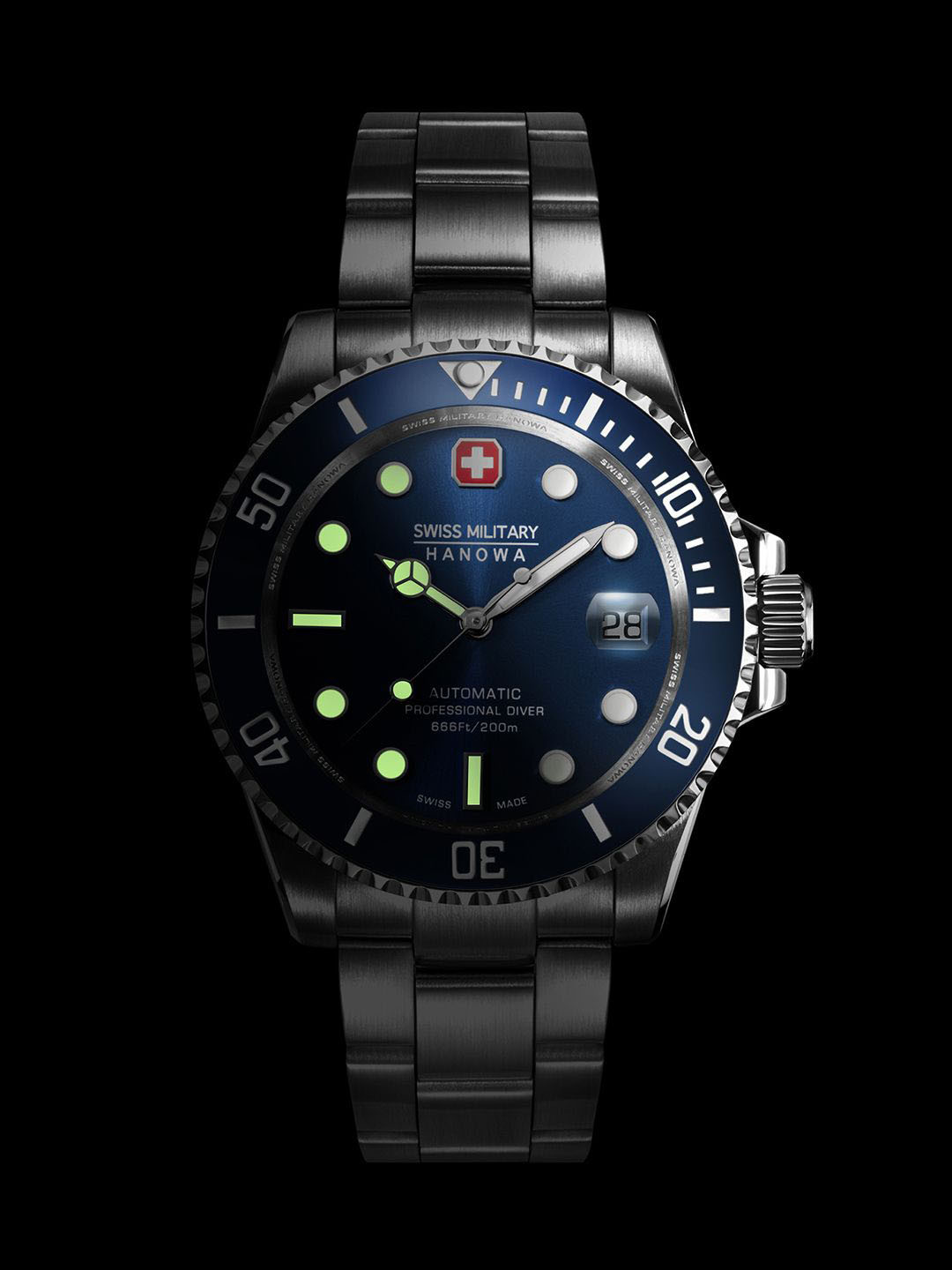 Buy SWISS MILITARY HANOWA Men Round Dial Automatic Swiss Made Watch ...