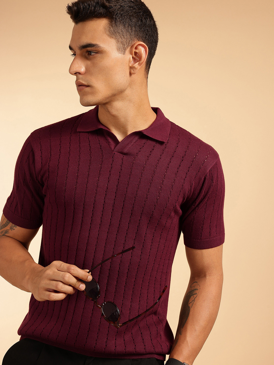 Buy French Connection Men Polo Collar Pure Cotton T Shirt - Tshirts for Men 33354627 | Myntra