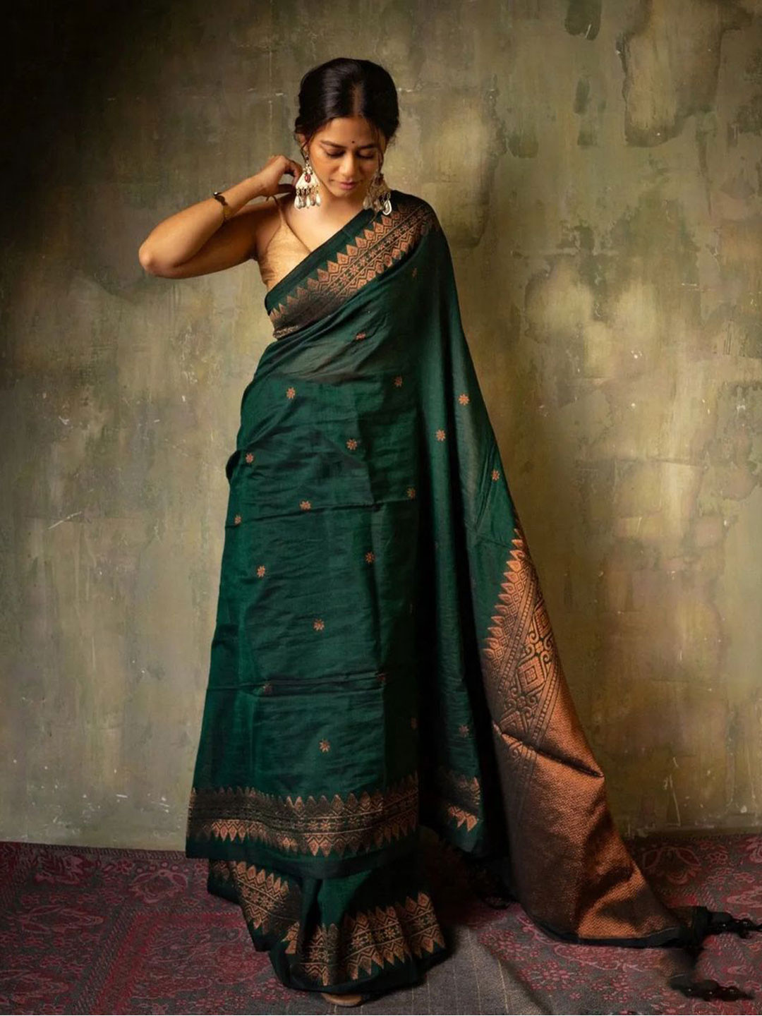 Buy SHOP DROP Woven Design Mysore Silk Saree - Sarees for Women ...