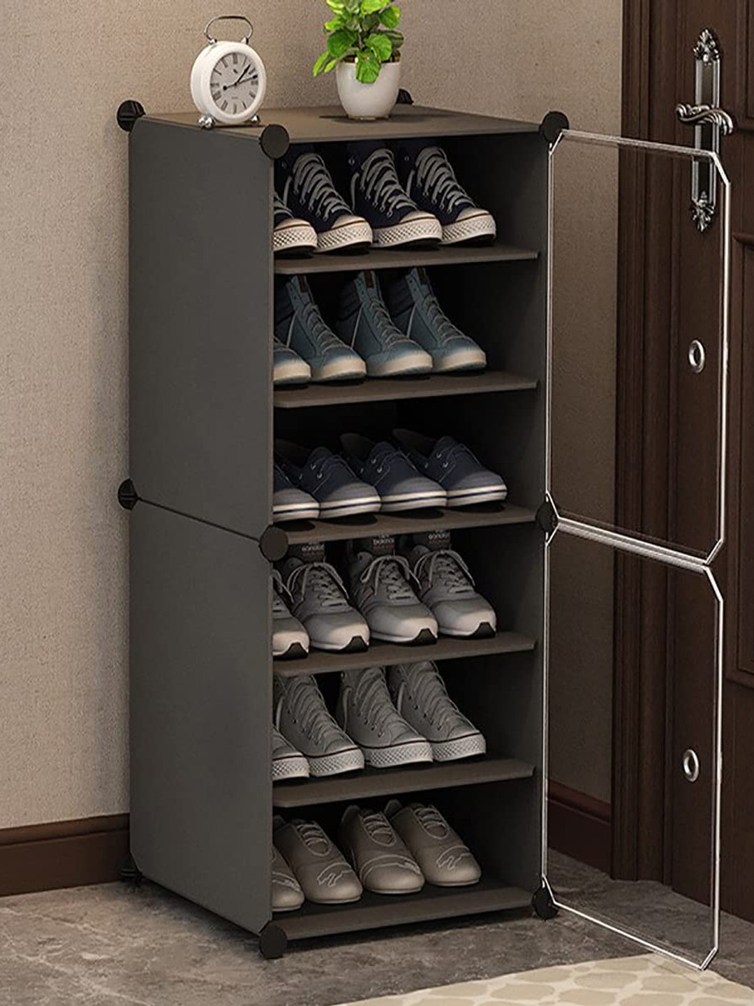 Buy Sasimo Grey Set Of 1 Super Strong Shoes Organiser Organisers ...