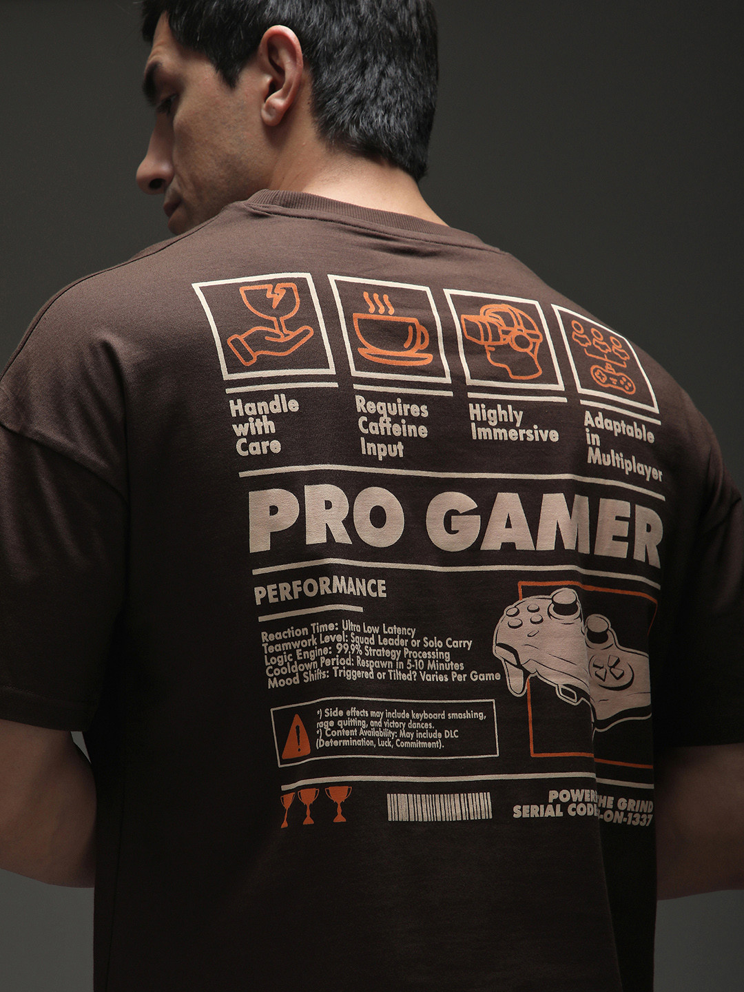 Buy Stormborn Men Drop Shoulder Printed Cotton Oversized Tshirt ...