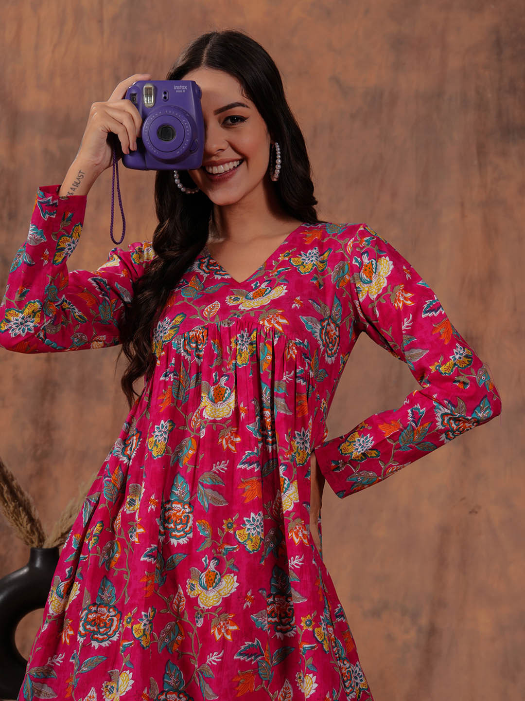 Buy Zenava By Myntra Women Floral Print A Line Dress - Dresses for ...