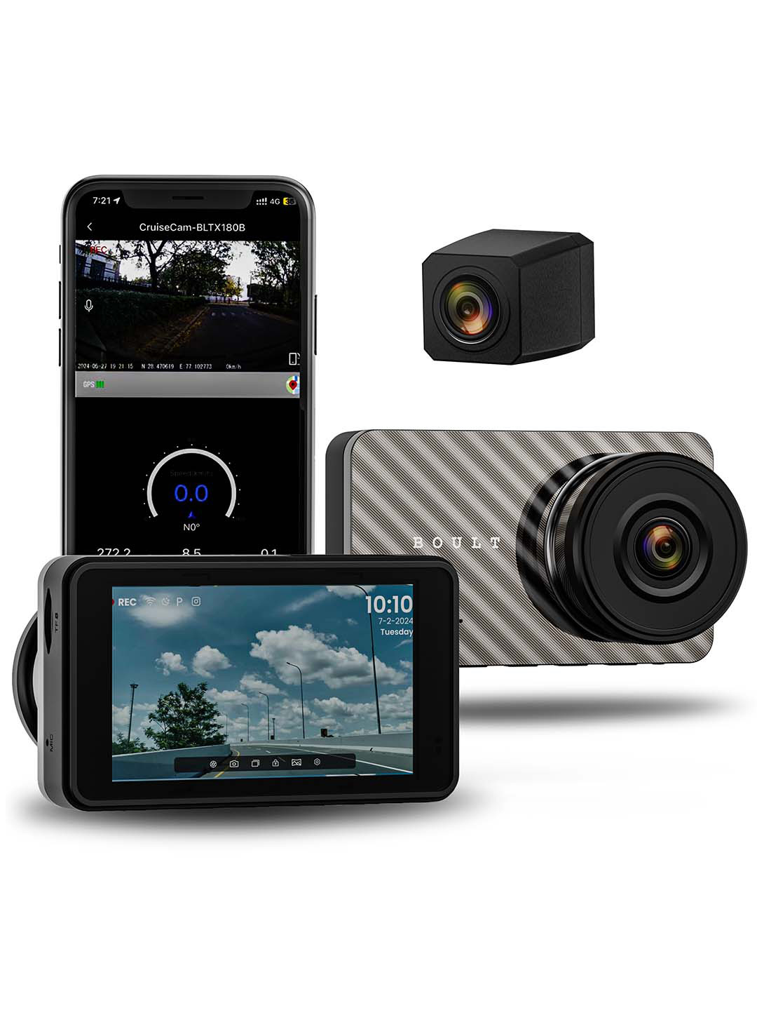 Buy Boult Cruisecam X3 Pro In Car 1080p 4K Dual Camera System ...
