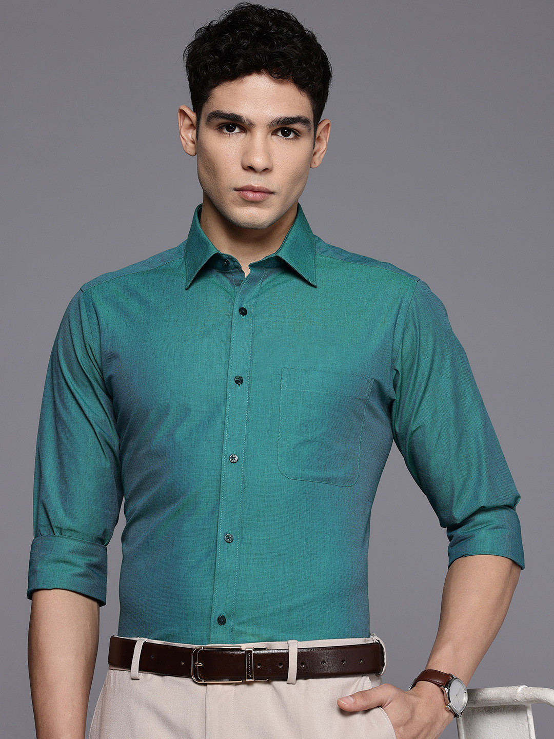 Buy Raymond Pure Cotton Slim Fit Formal Shirt - Shirts for Men 33440239 ...