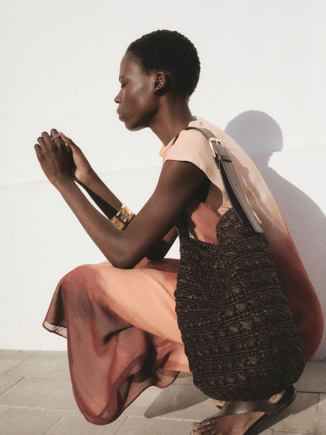 Buy MANGO Self Design Weave Shoulder Bag - Handbags for Women 33444602 ...