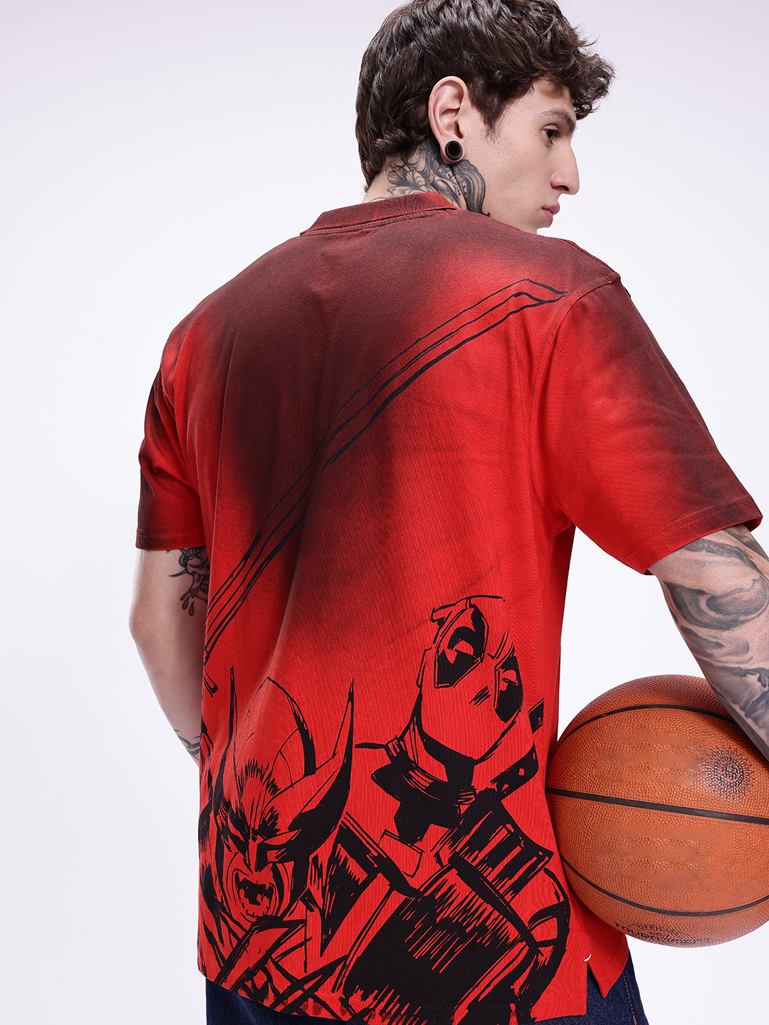 Buy Kook N Keech Marvel Typography Printed Polo Collar T Shirt ...