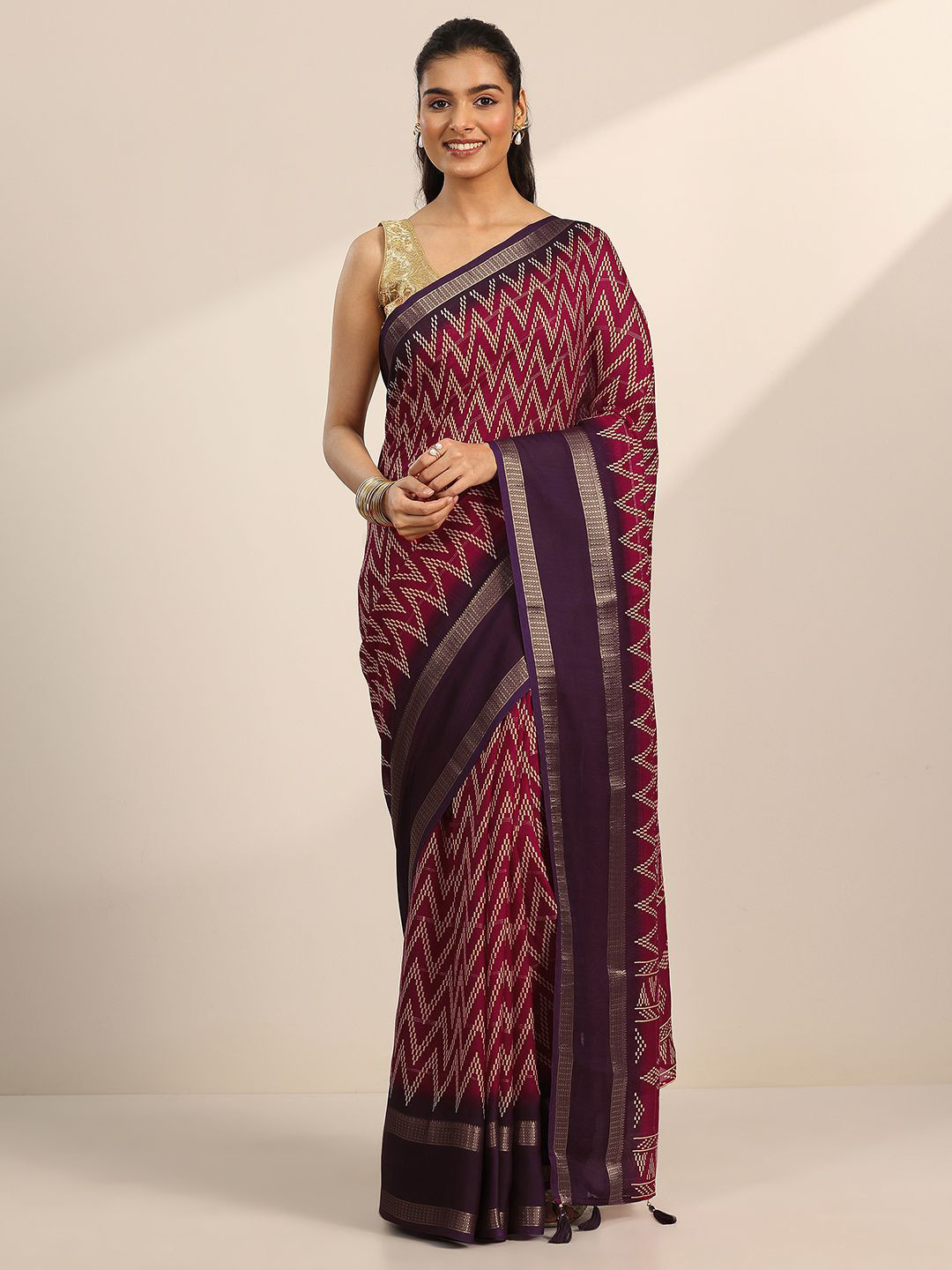 Buy Libas Leheriya Poly Georgette Saree - Sarees for Women 33466345 ...