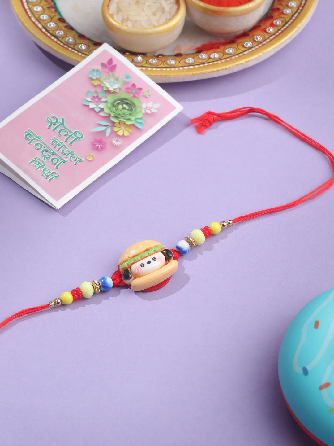 Buy NVR Kids Cartoon Character Multicolor Artificial Beads Rakhi With ...