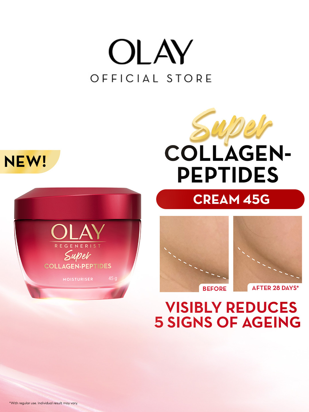 Buy Olay Super Collagen Peptides Moisturizer For Lifted Skin To Reduce ...
