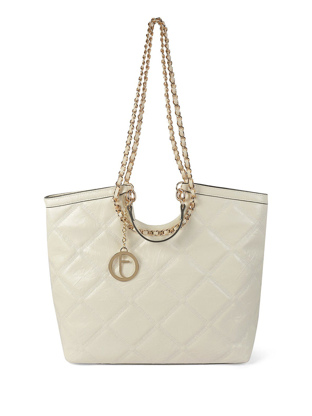 Buy Tresmode Textured Leather Structured Shoulder Bag With Quilted ...