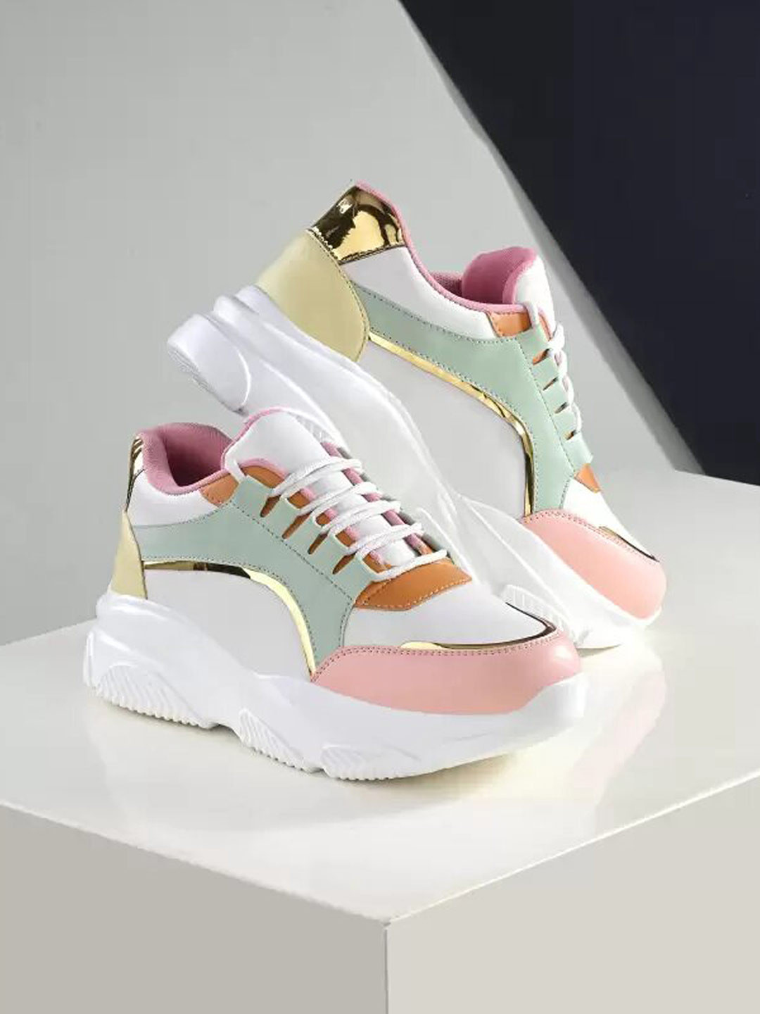 Buy Layasa Women Colourblocked Light Weight Sneakers - Casual Shoes for ...