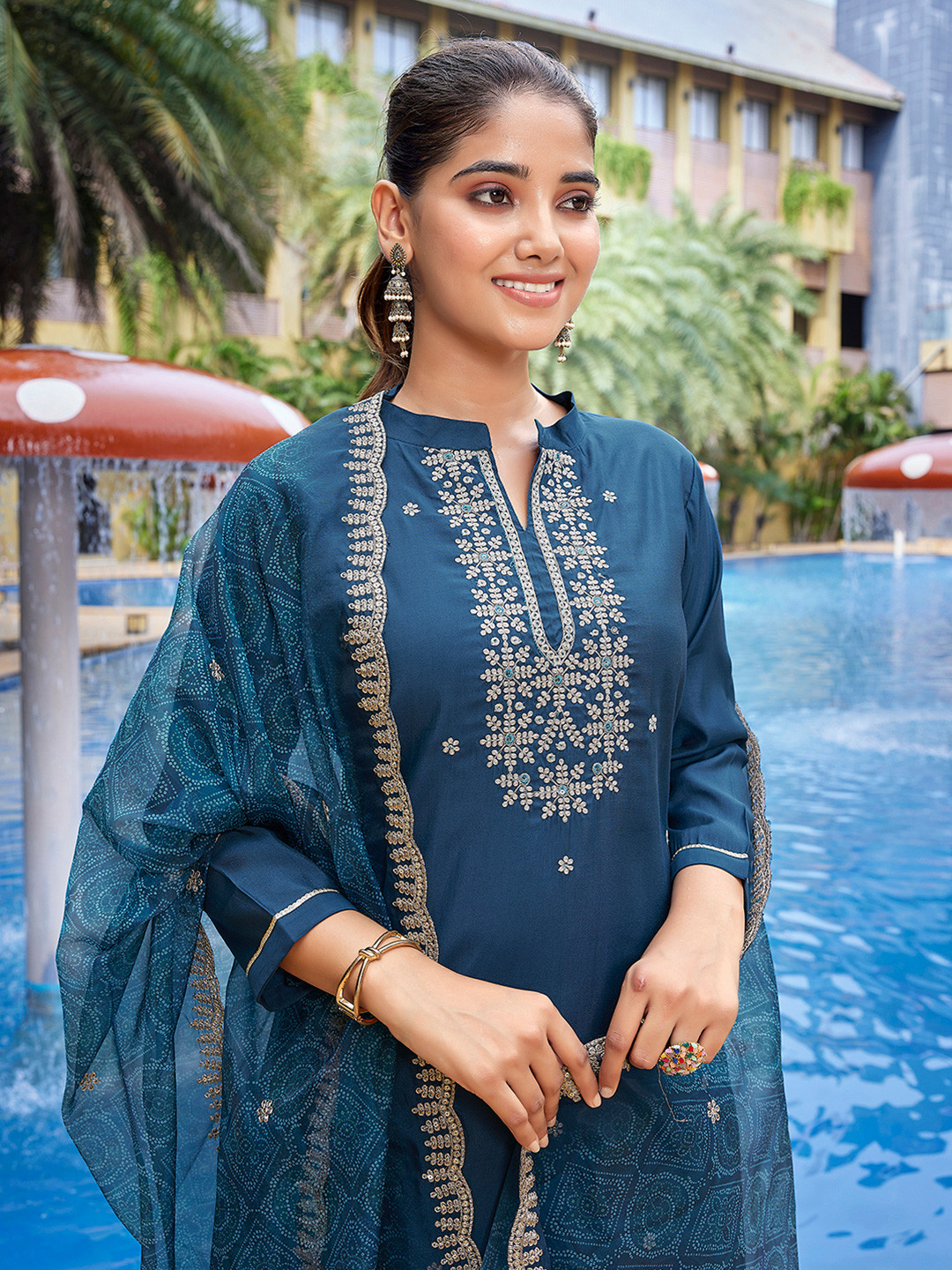 Buy Royal Export Women Embroidered Kurta Set - Kurta Sets for Women ...