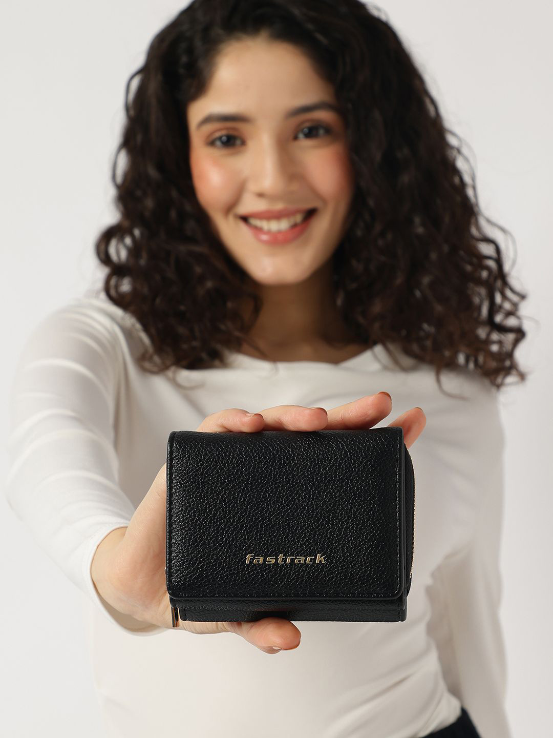 Buy Fastrack Women Textured PU Zip Around Wallet - Wallets for Women ...