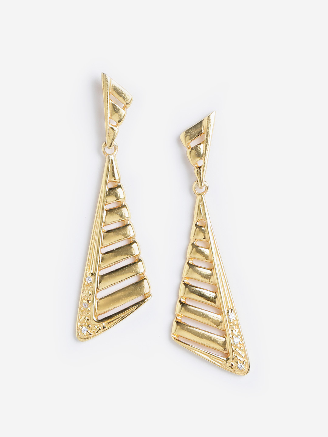 Buy DressBerry Sterling Silver Triangular Drop Earrings - Earrings for ...