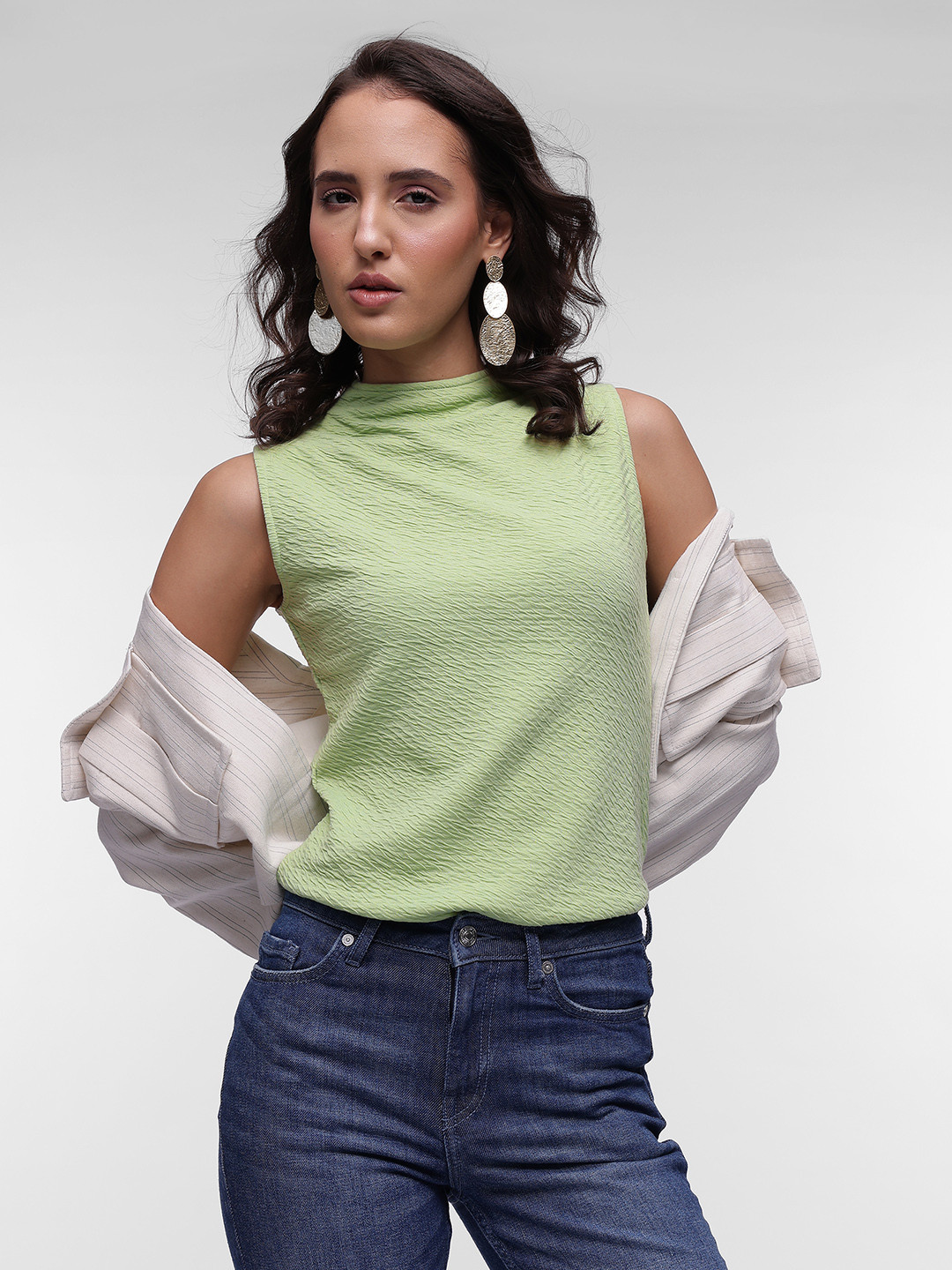 Buy French Connection Textured High Neck Top - Tops for Women 33707969 ...