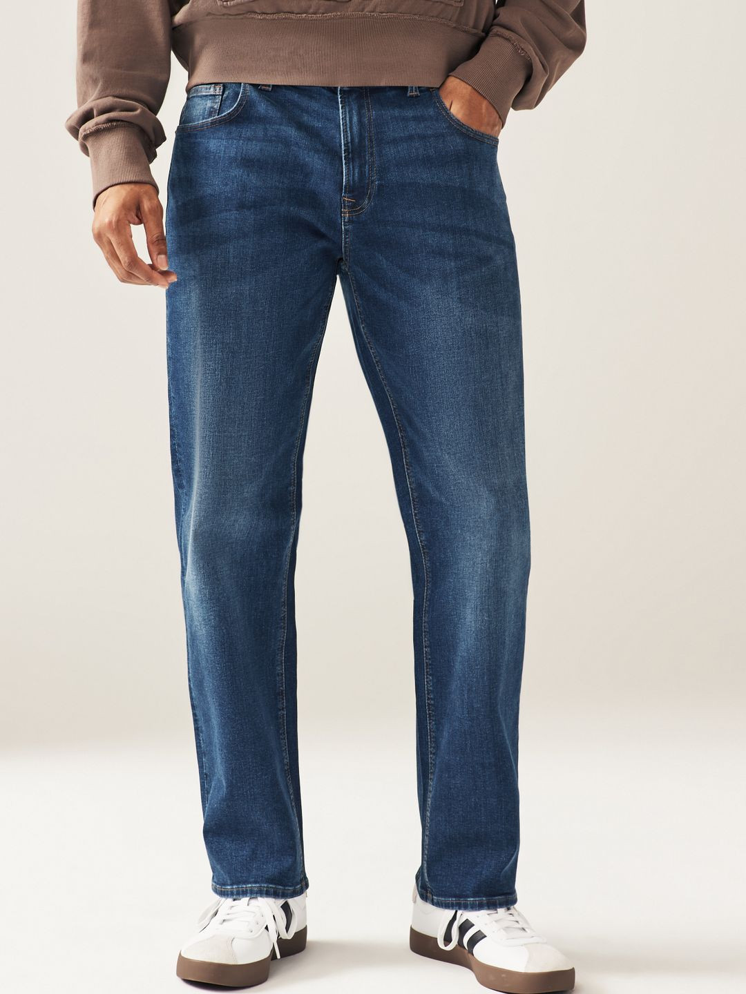 Buy NEXT Men Relaxed Fit Mid Rise Light Fade Stretchable Jeans - Jeans ...