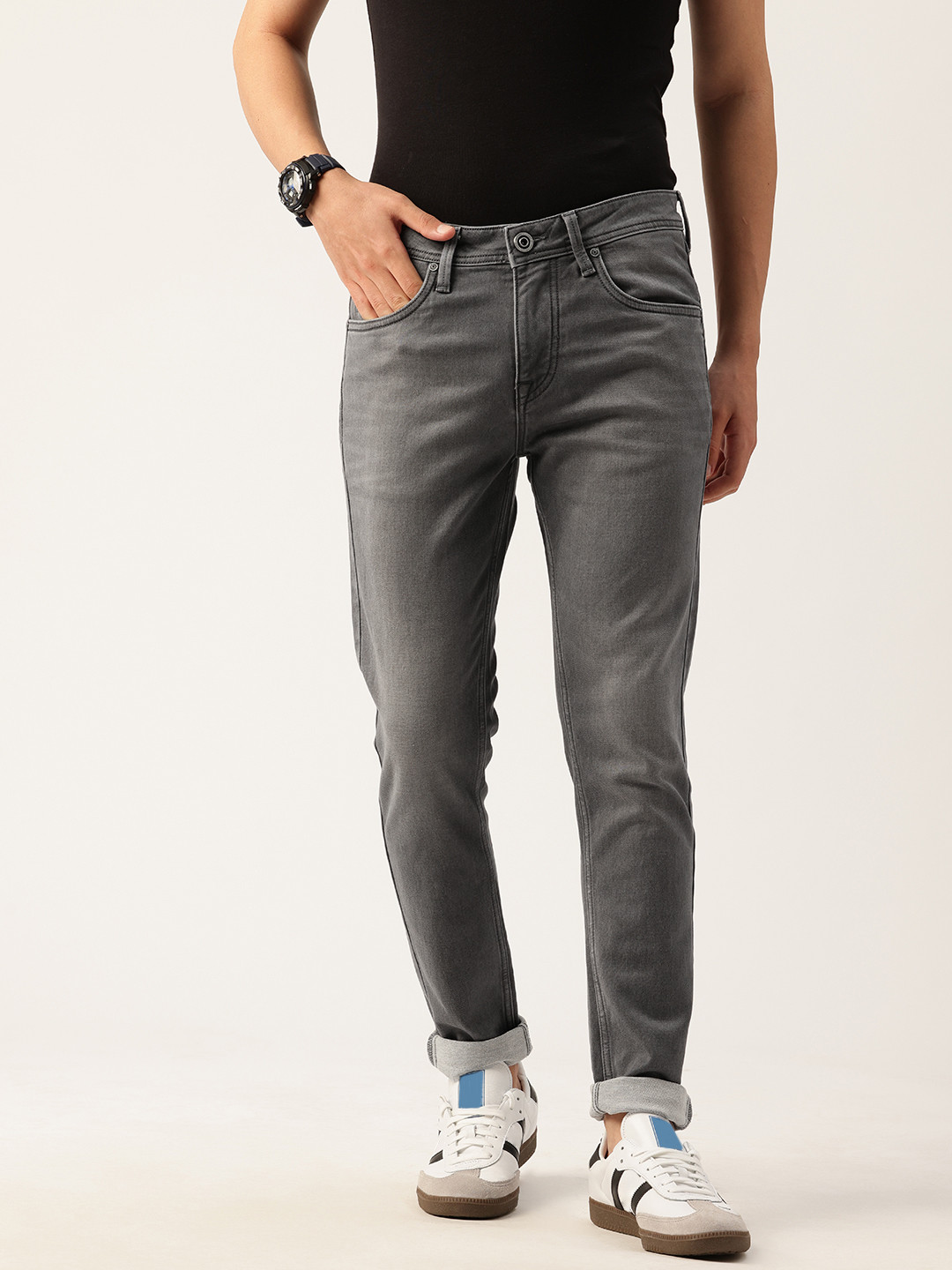 Buy Integriti Men Slim Fit Mid Rise Light Fade Stretchable Jeans - Jeans for Men 33787389 | Myntra