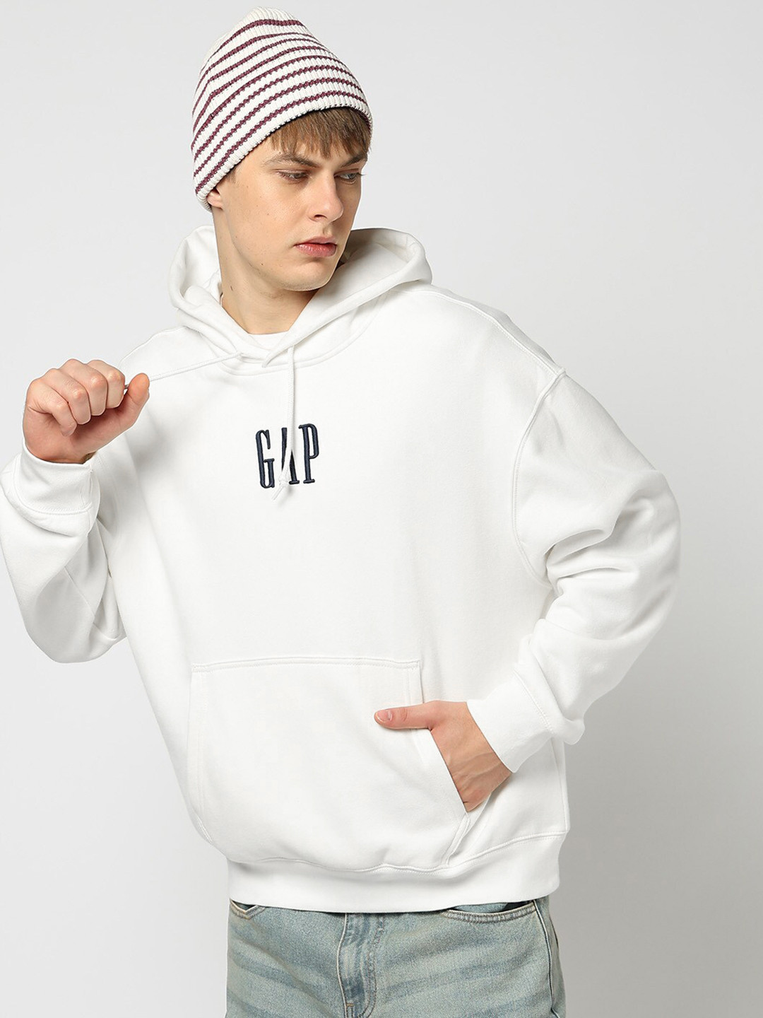 Buy GAP Brand Logo Applique Hooded Sweatshirt - Sweatshirts for Men ...