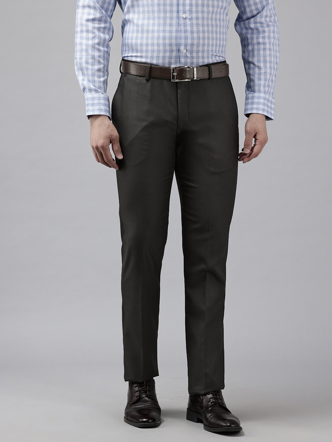 Buy Blackberrys Men Slim Fit Formal Trousers - Trousers for Men ...