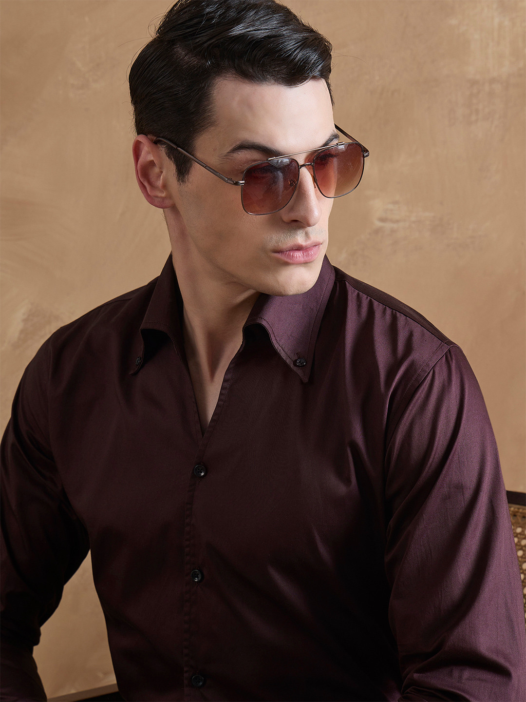 Buy DENNISON Men Smart Fit Cooper Collar Formal Shirt - Shirts for Men ...