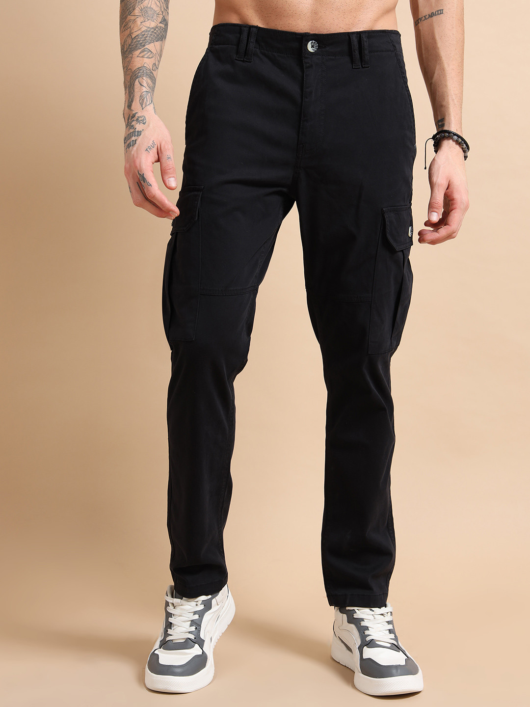 Buy RIGS AND RAGS Men Original Straight Fit Cargos Trousers - Trousers ...