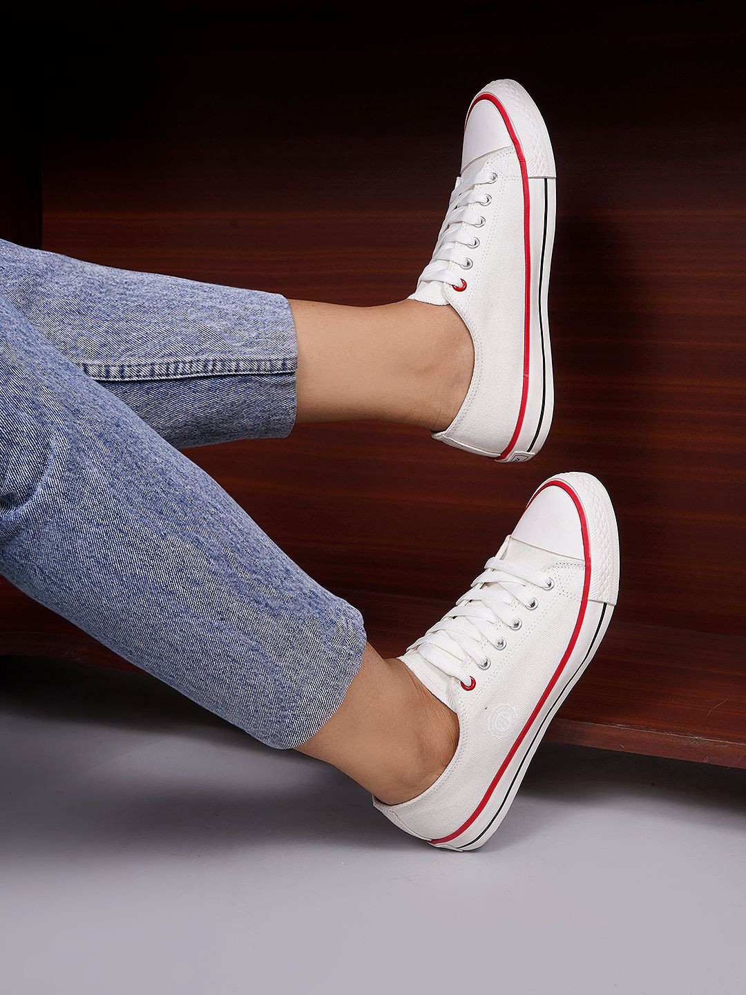 Buy The Roadster Lifestyle Co. Women Solid Regular Round Toe Sneakers ...