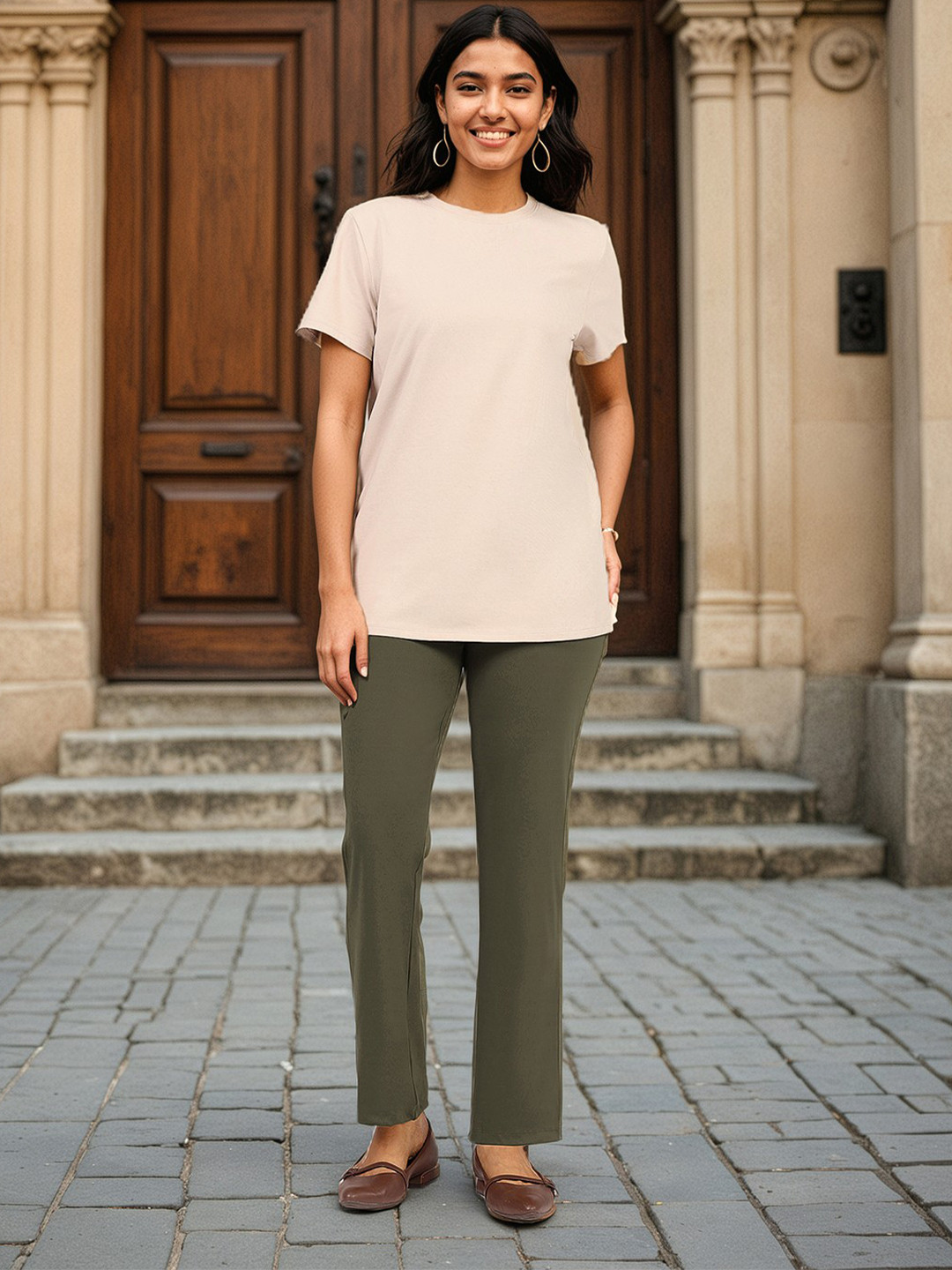 Buy Blissclub Women Ultimate Straight Pants Lite Regular Trousers