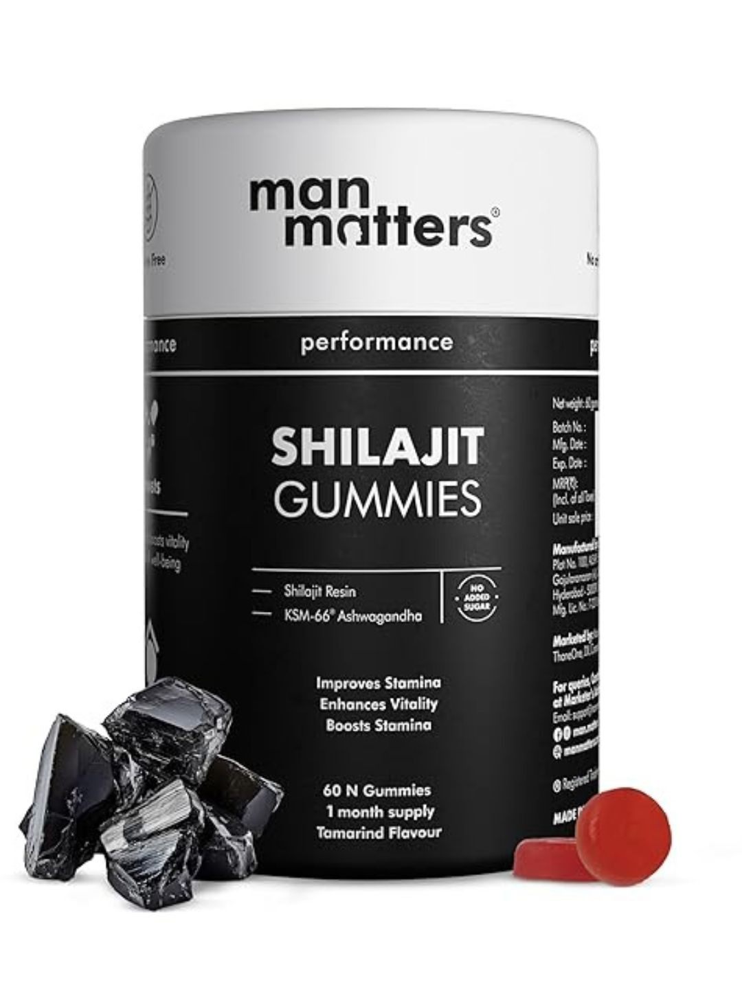 Buy Man Matters Gluten Free Shilajit Gummies 60 Gummies - Herbal ...