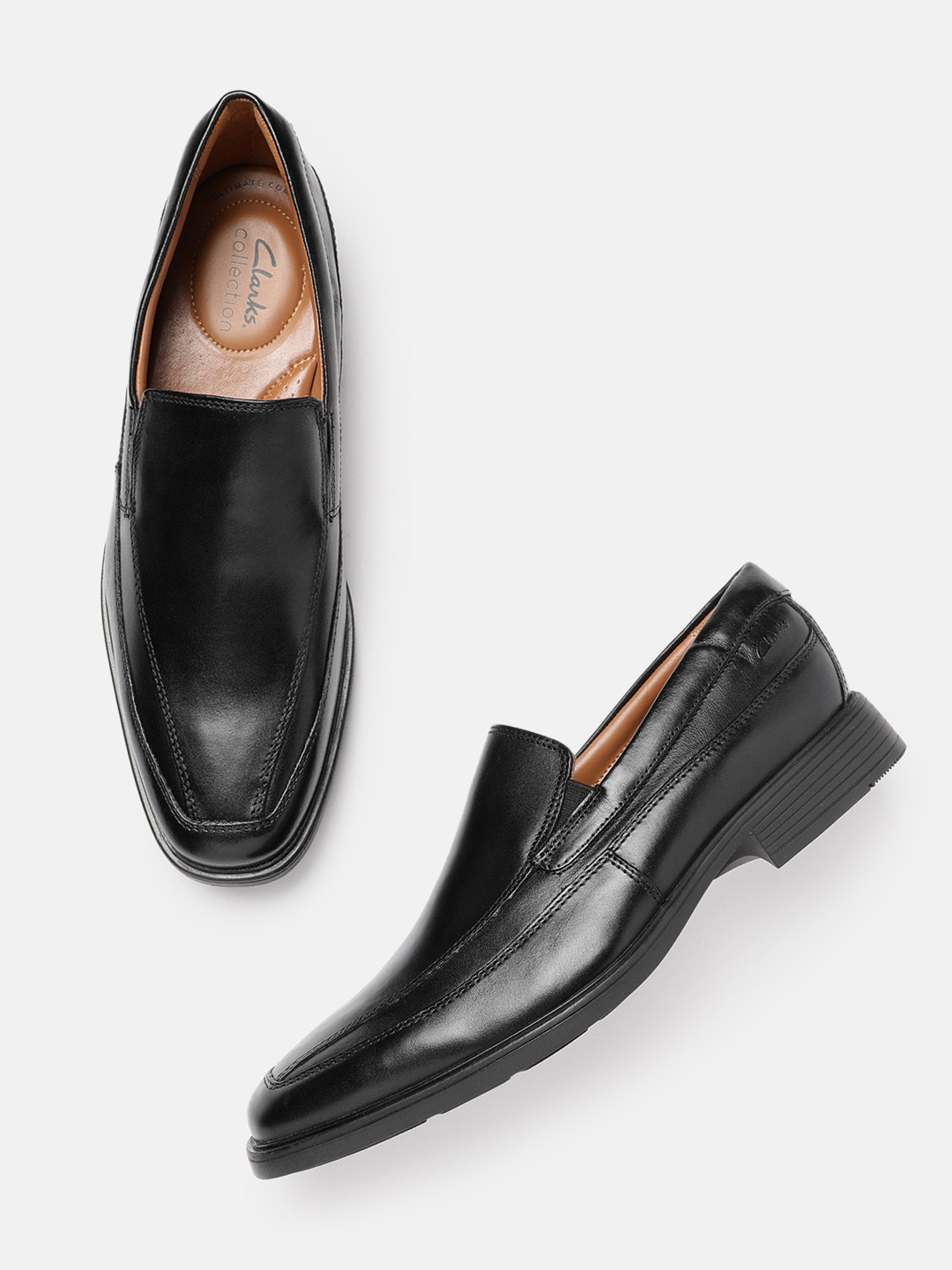 Buy Clarks Men Leather Formal Slip On Shoes - Formal Shoes for Men ...