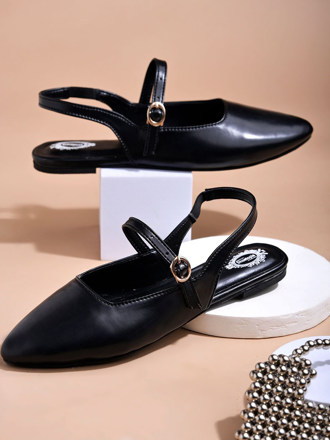 Buy Stylestry Women Solid Pointed Toe Backstrap Mule - Flats for Women ...