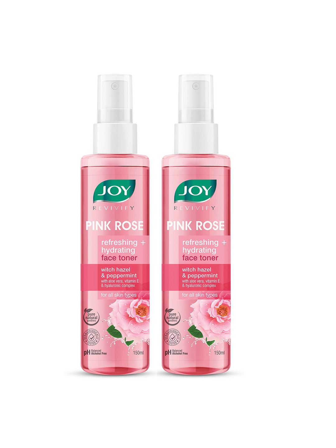 Buy JOY Set Of 2 Pink Rose Skin & Face Toner 150 Ml Each - Toner for ...