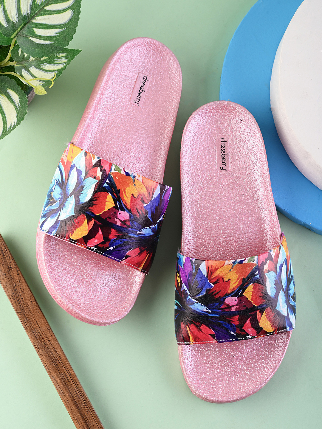 Buy DressBerry Women Printed PU Sliders - Flip Flops for Women 34335810 ...