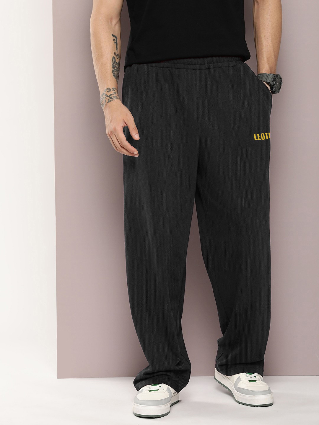 Buy Leotude Men Mid Rise Relaxed Fit Track Pants - Track Pants for Men ...