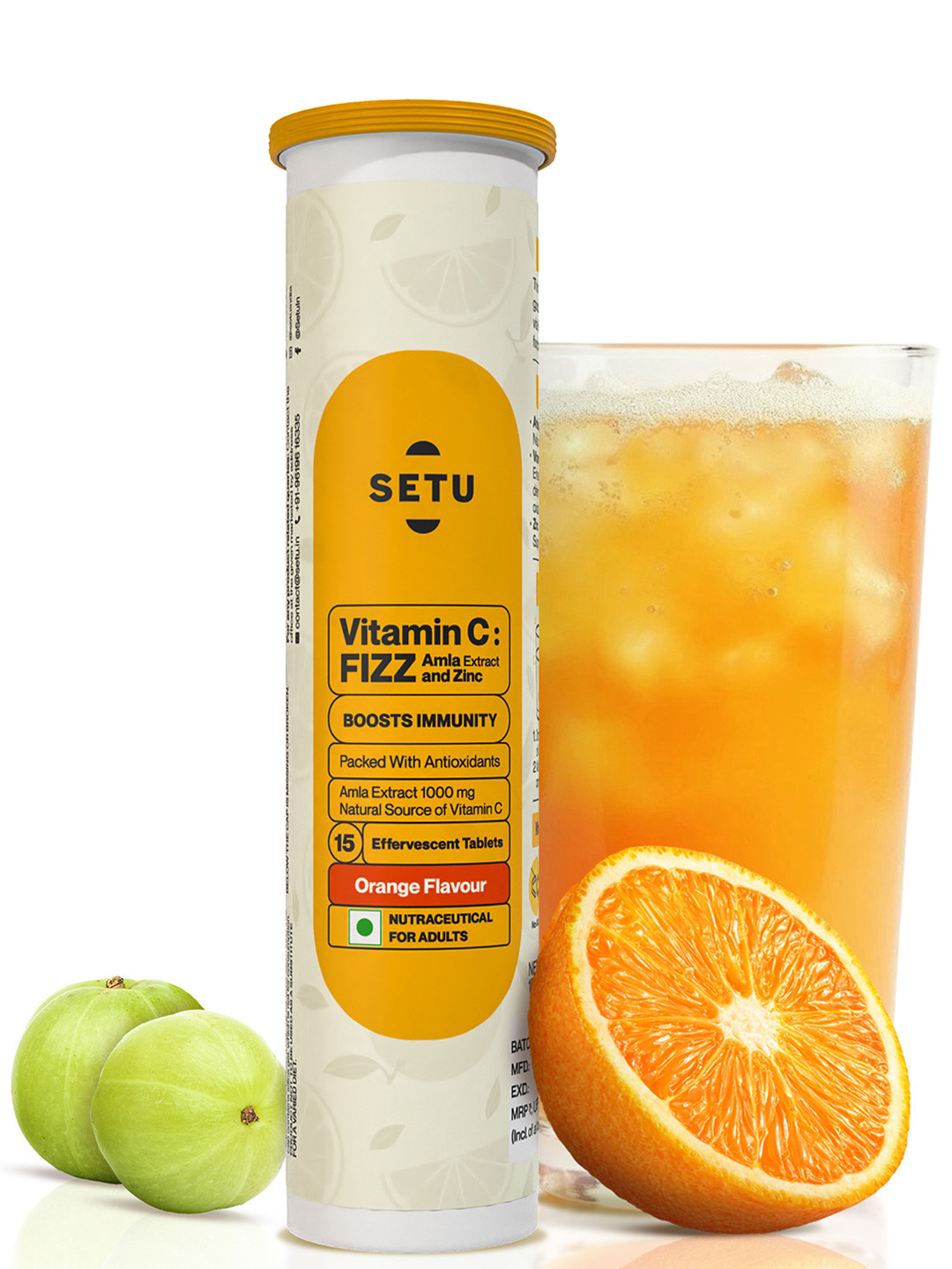 Buy SETU Vitamin C Fizz Effervescent Tablets 15 Effervescent Tablets ...
