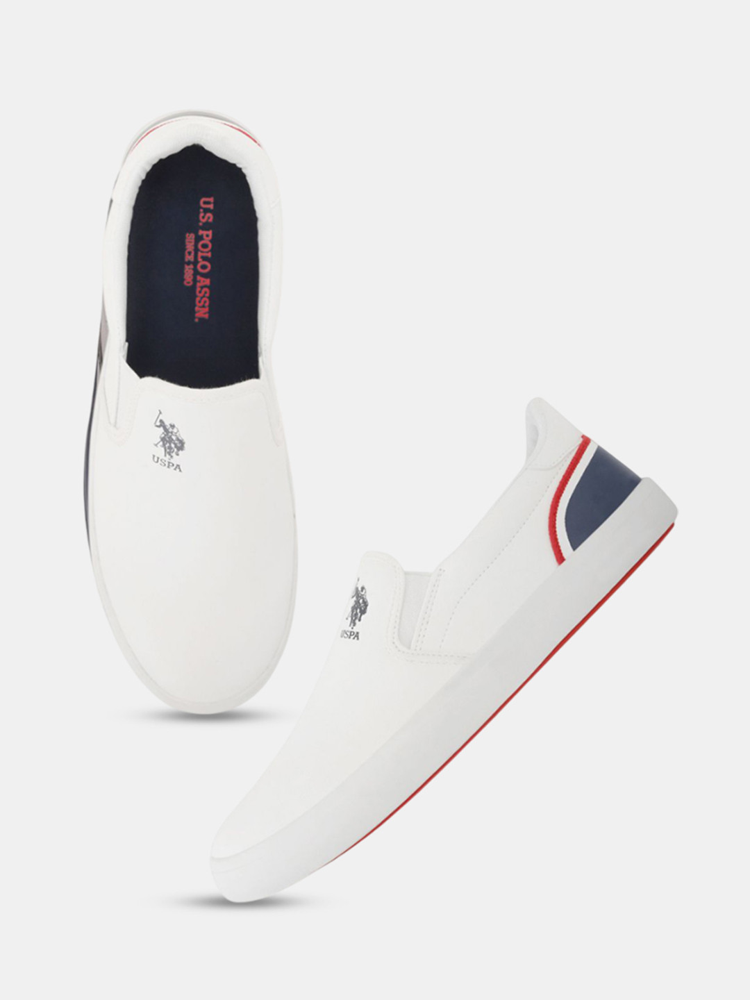 Buy U.S. Polo Assn. Men Colourblocked PU Sneakers - Casual Shoes for ...