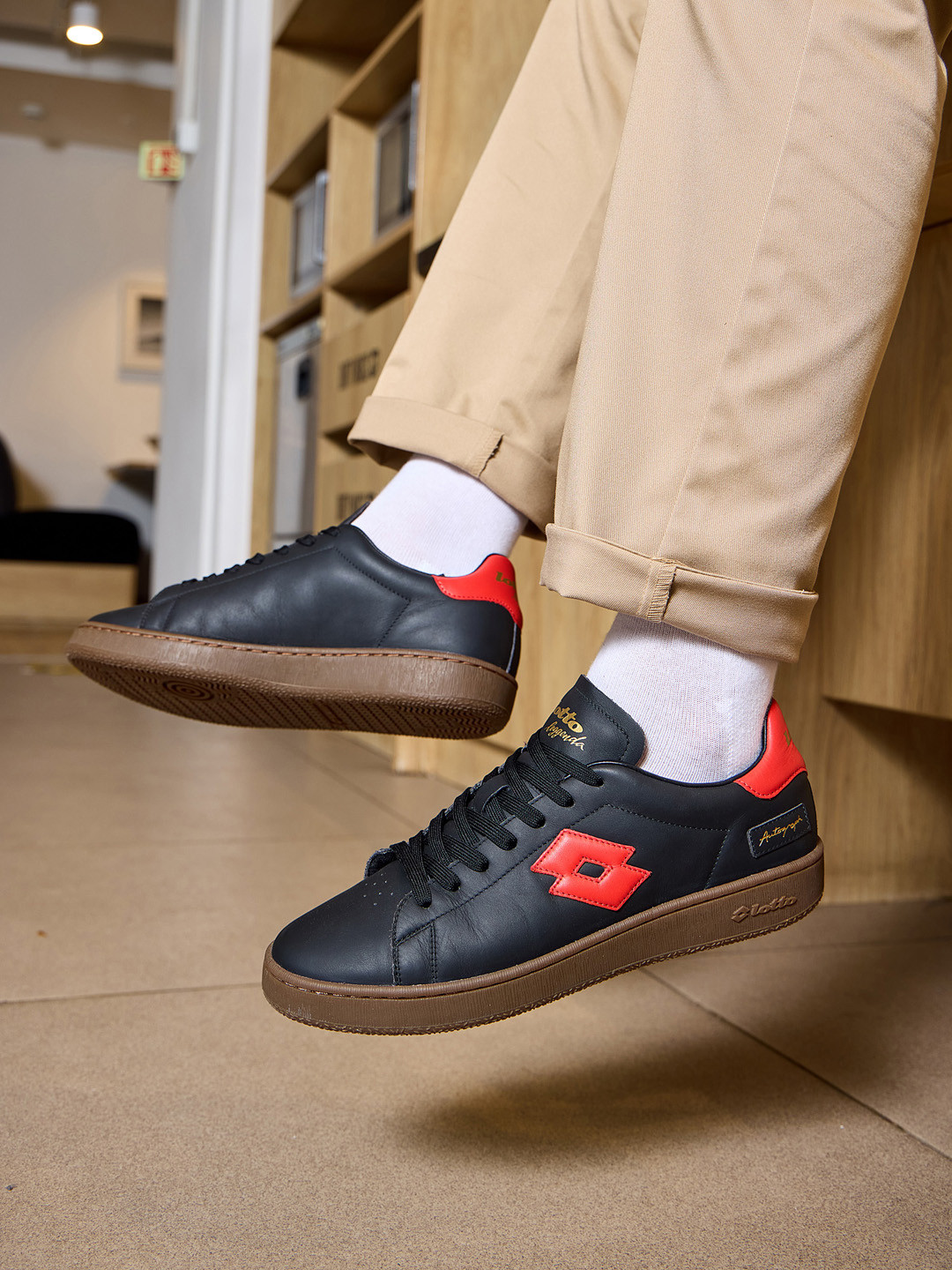 Buy Lotto Men Autograph OG Black Leather Sneakers - Casual Shoes for ...