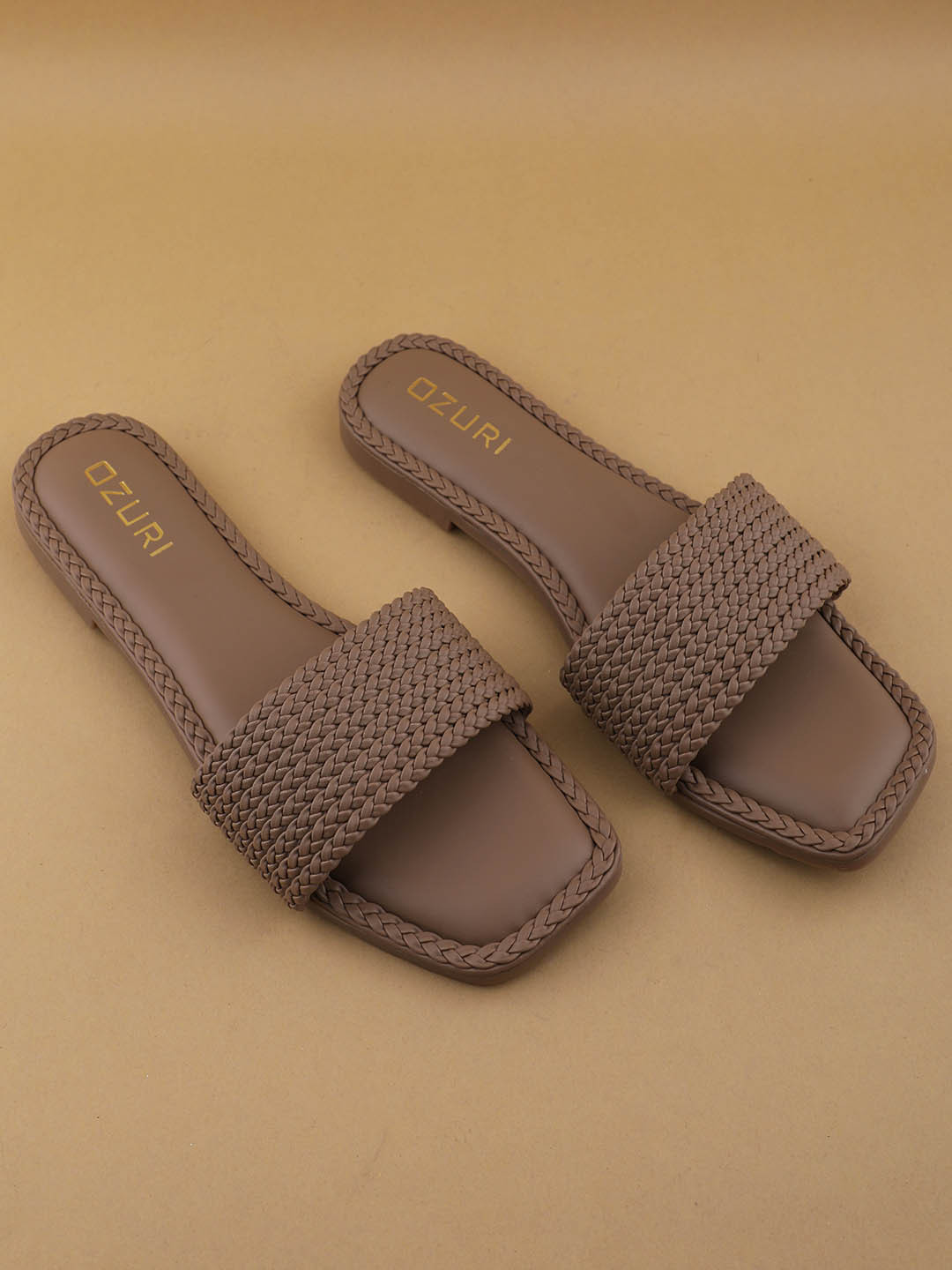 Buy Ozuri Women Woven Design Open Toe Bows Open Toe Flats - Flats for ...