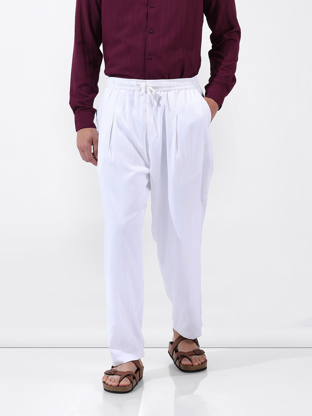 Buy The Indian Garage Co Men Drop Crotch Loose Fit Harem Trouser ...