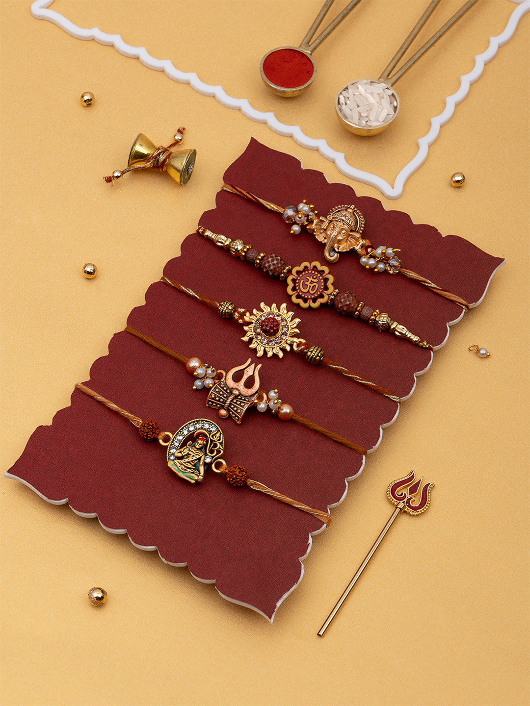 Buy Dore Rakhi For Brother Pack Of 5 Rakhi Rakhi Set Whispers Of ...